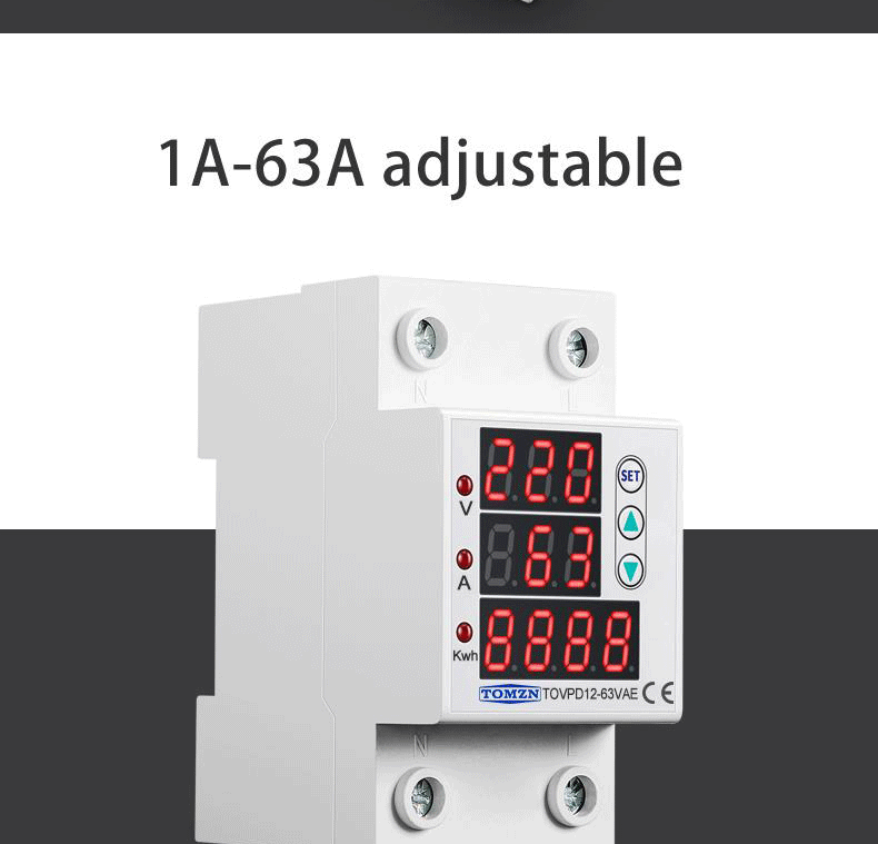 3IN1 Display Adjustable over and under voltage protective device With ...