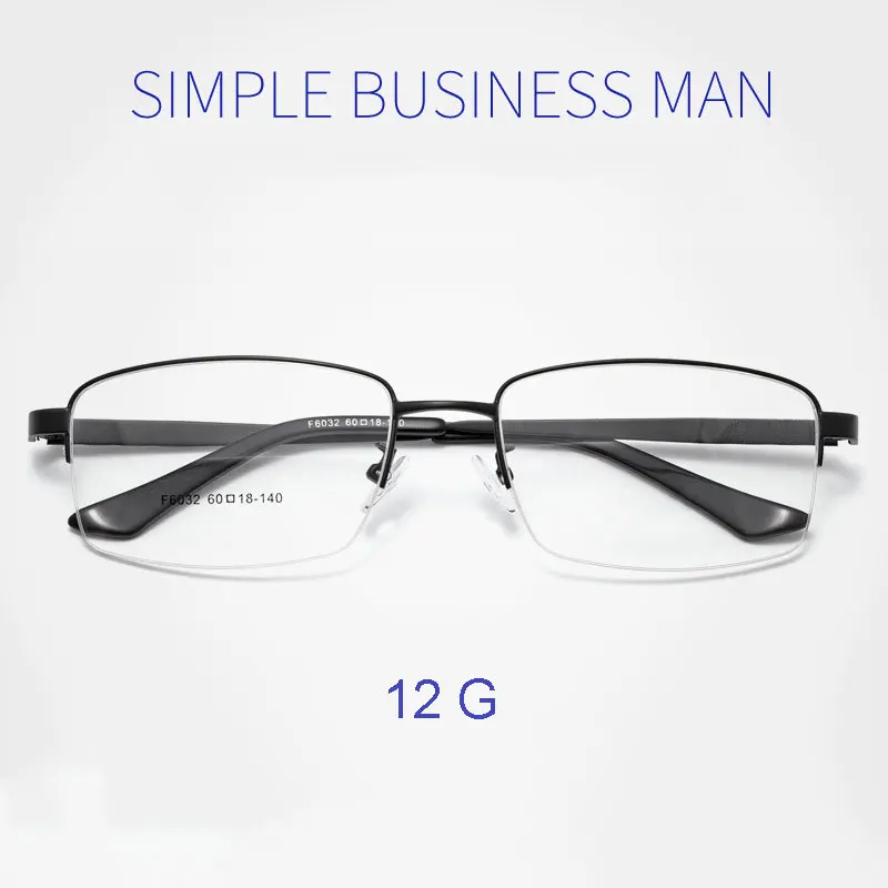 Men Eyeglasses Frames Half Rim | Large Eyeglass Frames Men | Large Men ...
