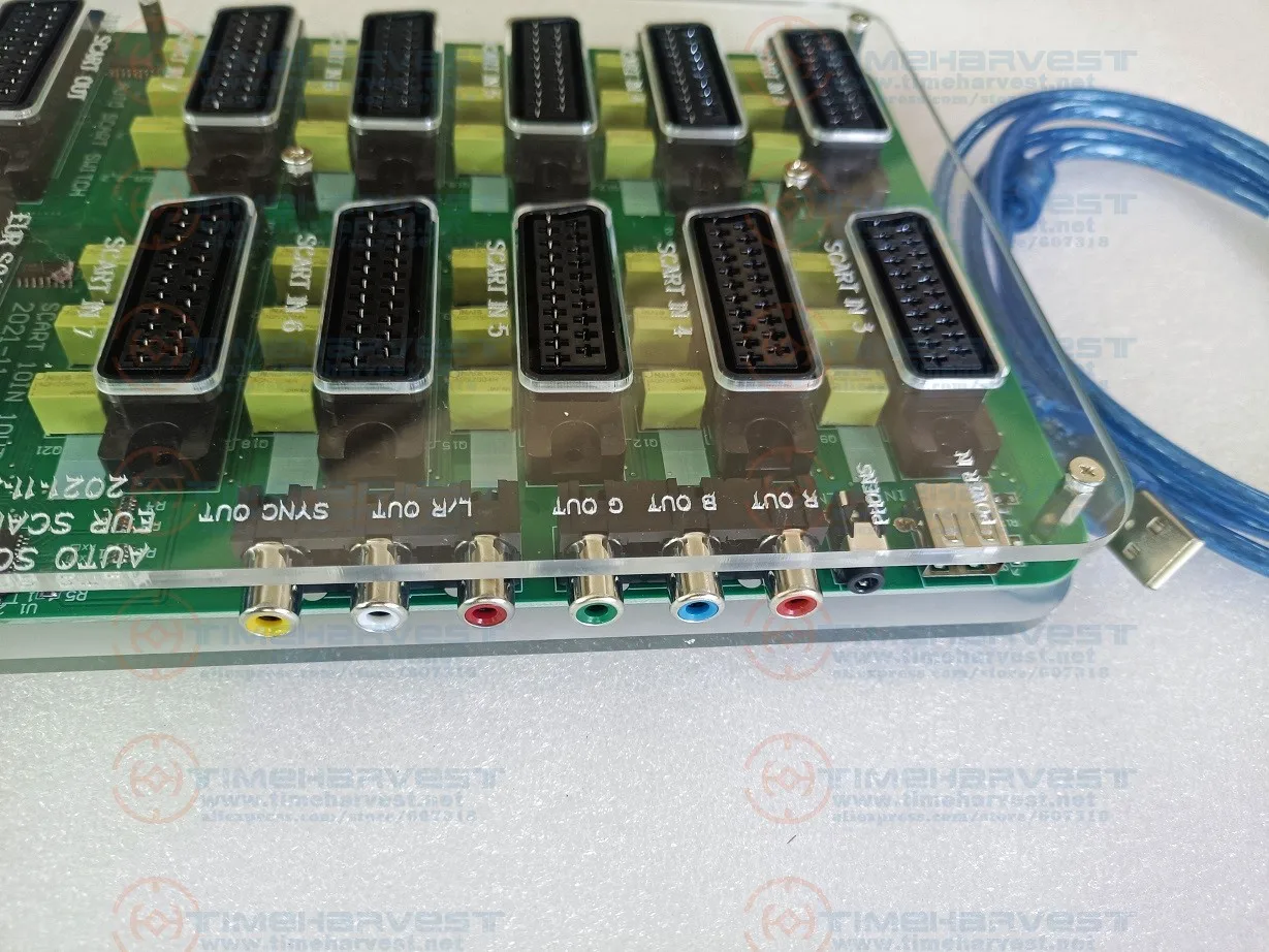 Good Quality New 10 IN 1 OUT Mini SCART Distributor Converter 10 input ...