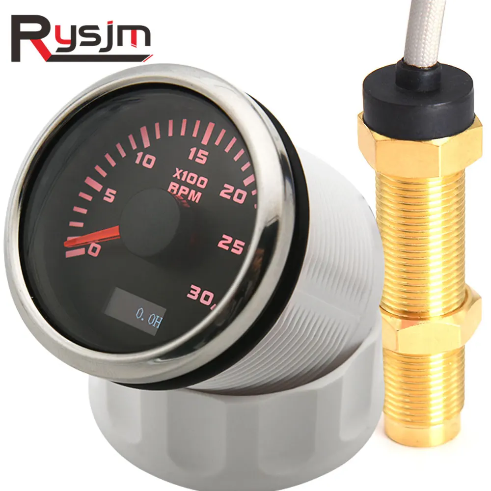 52mm-Tachometer-With-Sensor-M16-Tacho-Gauge-0-3000-RPM-Metwe-2-Stroke ...