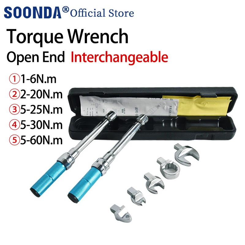 Preset-Open-End-Interchangeable-Torque-Wrench-Open-End-Spanner-Torque ...