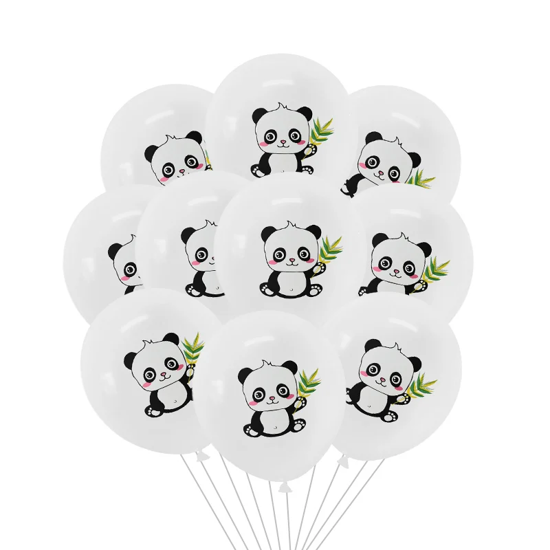Cute Cartoon Panda Balloon Animal Foil Balon Green Confetti Balloons ...
