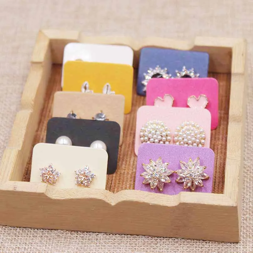 100pcs-cute-solid-color-earring-paper-package-card-DIY-small-stud ...