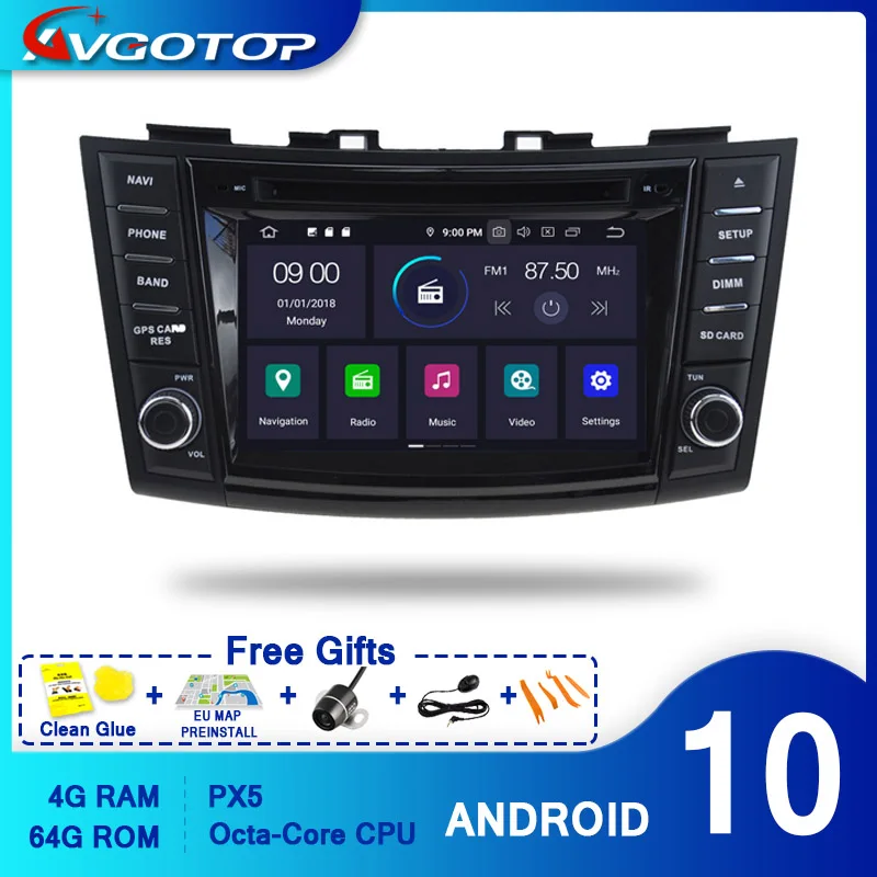Avgotop Android 10 Car Radio For Suzuki Swift Ertiga 2012 Auto ...