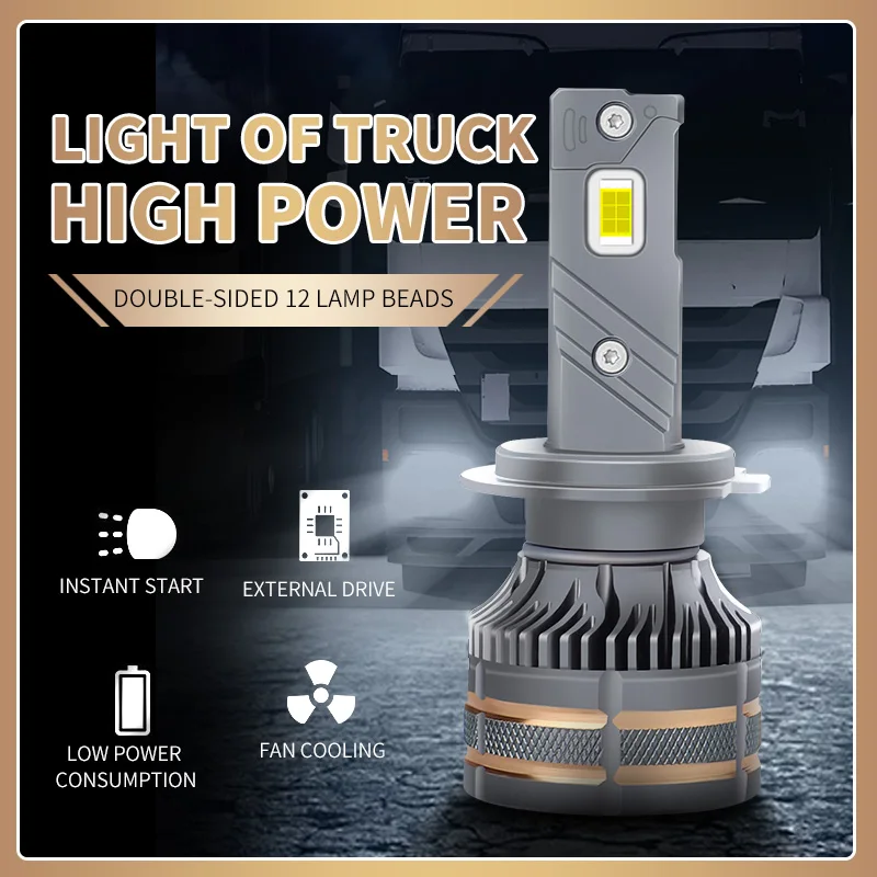 24V truck High power H1 H7 H11 110W 20000LM LED Car Headlights ...