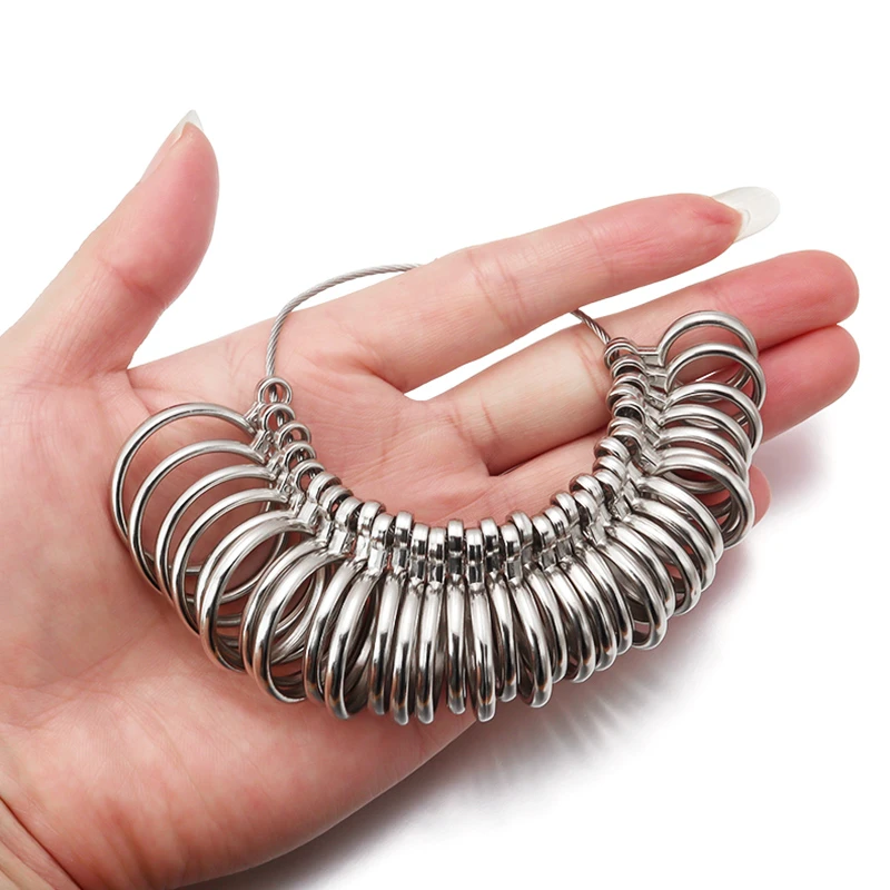 1 Set EU Ring Sizer Measuring Finger Sizing Measuring Stick Aluminum ...