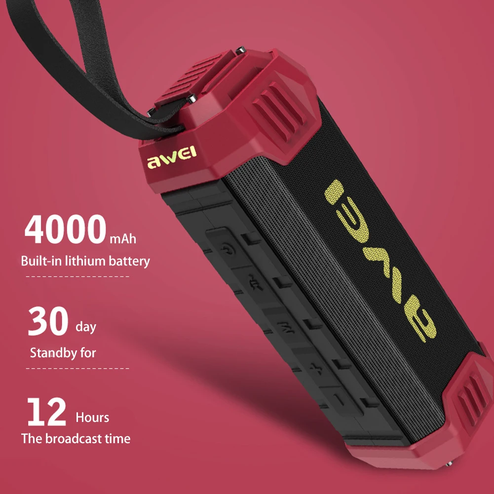 Awei Y280 bluetooth динамик 4000 мАч power Bank NFC Беспроводной Bluetooth спике бас FM радио ...