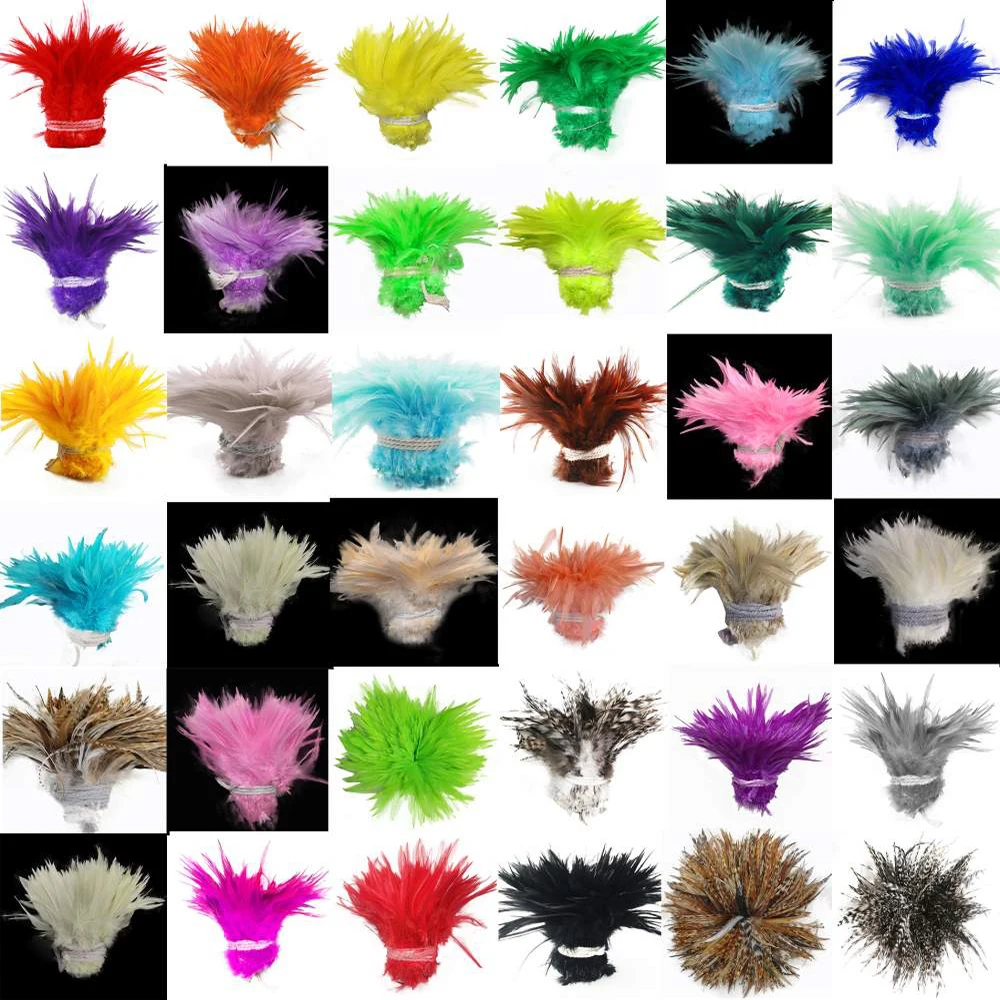 Whole 900PCS fade Rooster Feathers dyeing 5 6" Hackle 12 15 cm Strung ...