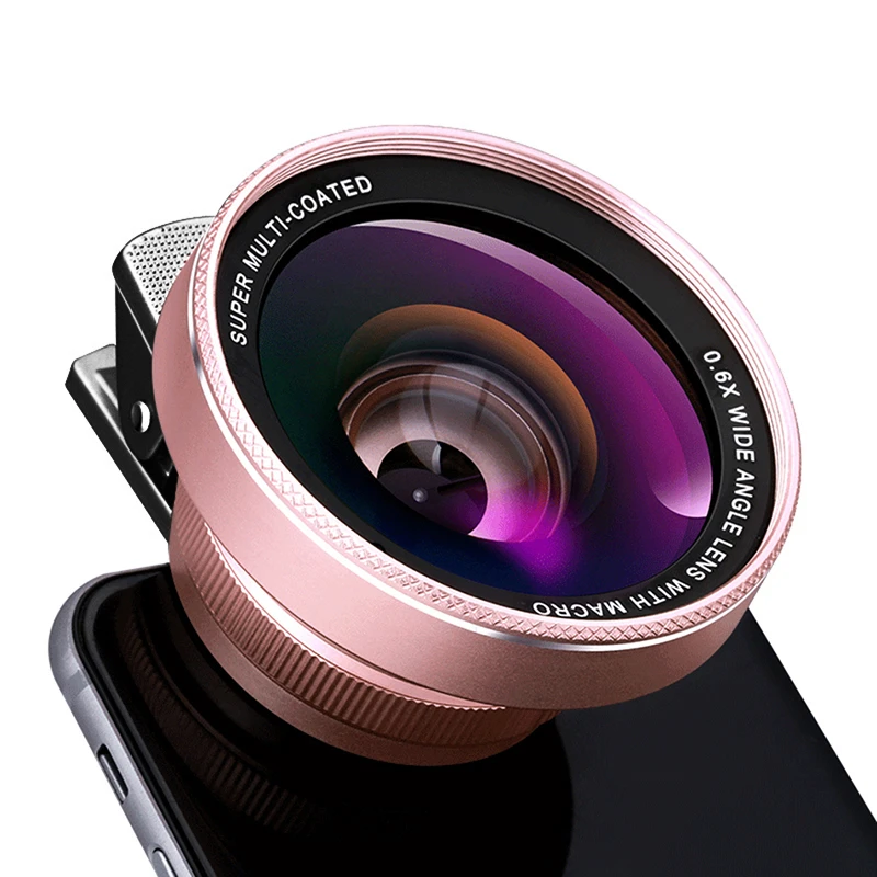 2 In 1 Mobile Phone Lens 4k Hd 15x Macro 0.6x Wide Angle Lens For ...
