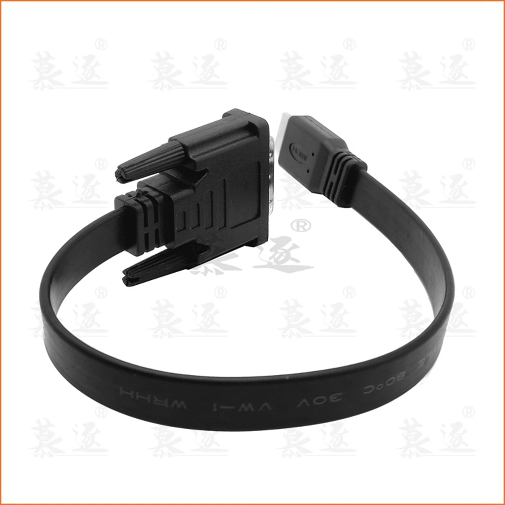 Female 30cm Câble plat mince haut débit, 30cm, mâle et femelle DVI 24 ...