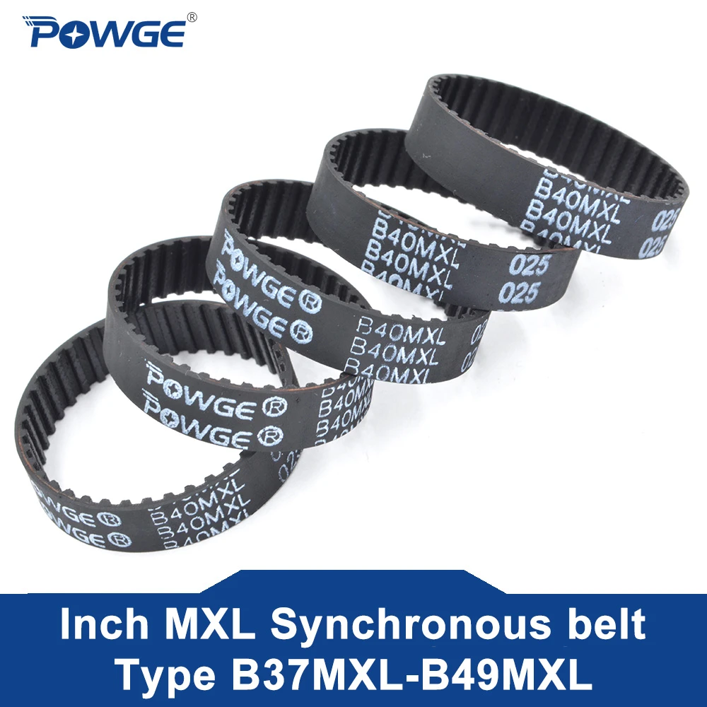 Powge Mxl Synchronous Timing Belt Pitch 2.032mm B37/b38/b40/b41/b42/b43/b45/b46/b47/b48/b49 ...