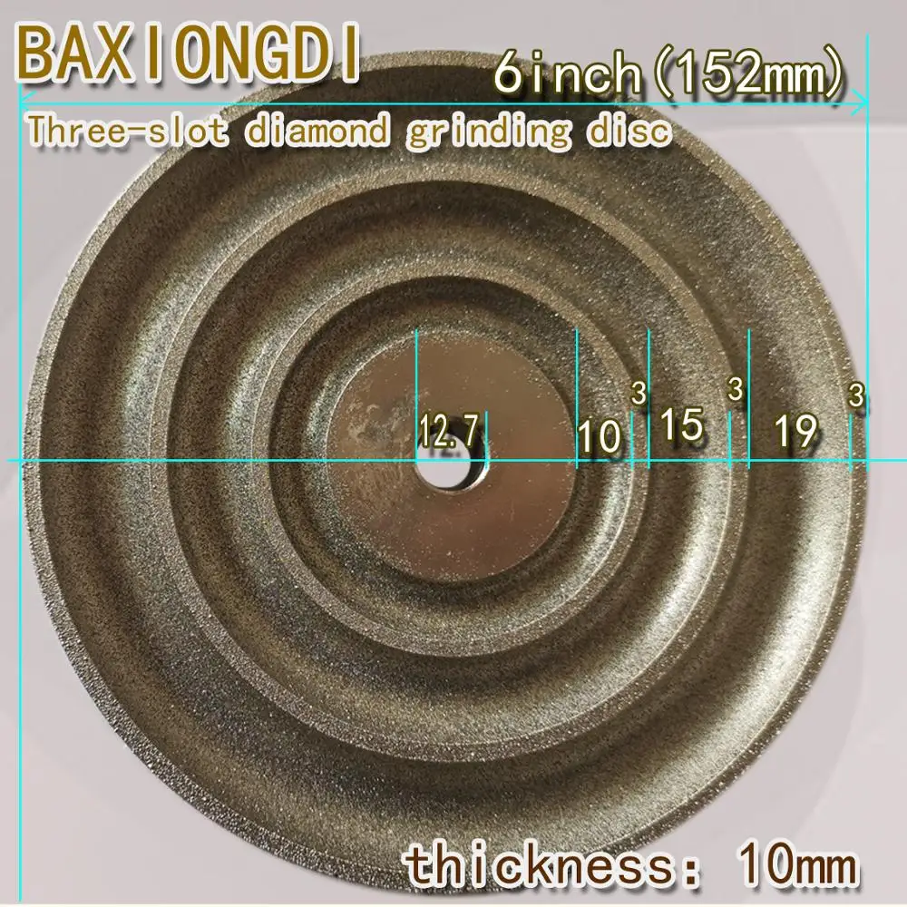 3-slot-diamond-grinding-disc-6-inch-12-7mm-hole-ring-surface-grinding ...