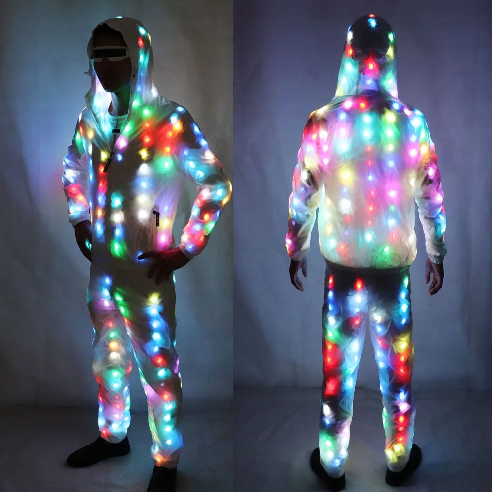 Led-Jasje-Lichtgevende-Kleding-Creatief-Licht-Kostuum-Laser-Robot-Pak ...
