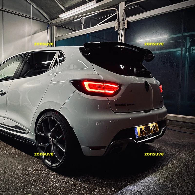 For-Renault-Clio-Spoiler-ABS-Plastic-Hatchback-Roof-Rear-Wing-Body-Kit ...