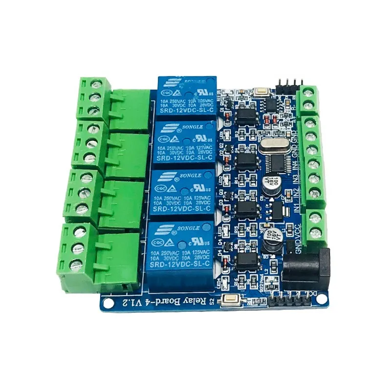 Modbus-rtu 4 Way Relay Module Stm8s103 Mcu Two Development Rs485 ...