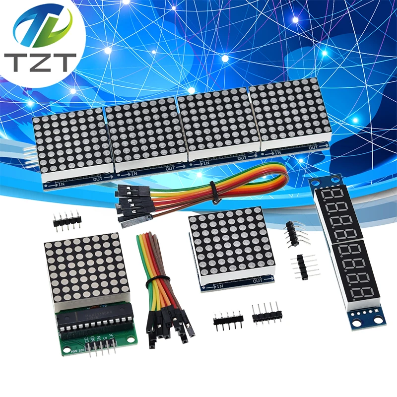 MAX7219-Dot-Matrix-Module-Microcontrolador-Display-M-dulo-de-Controle-4 ...