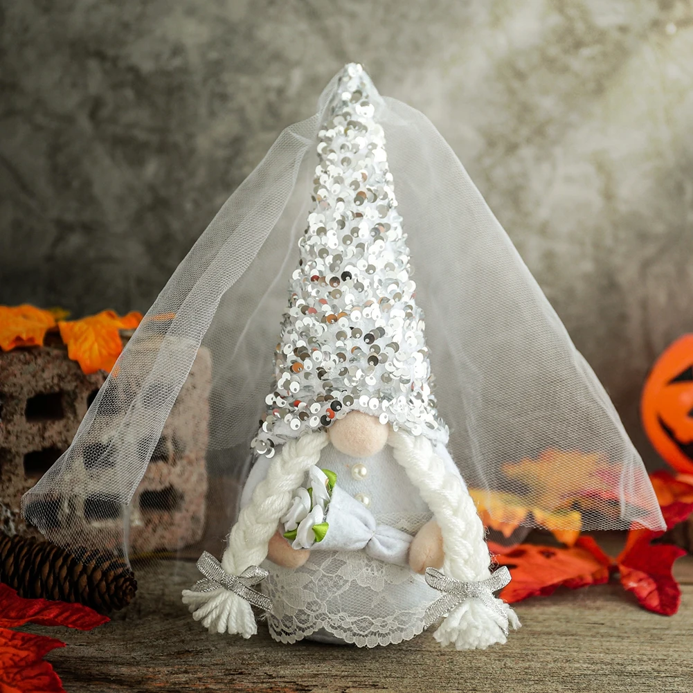 Wedding Gift Bride Groom | Plush Faceless Dwarf | Bride Groom Gnome ...