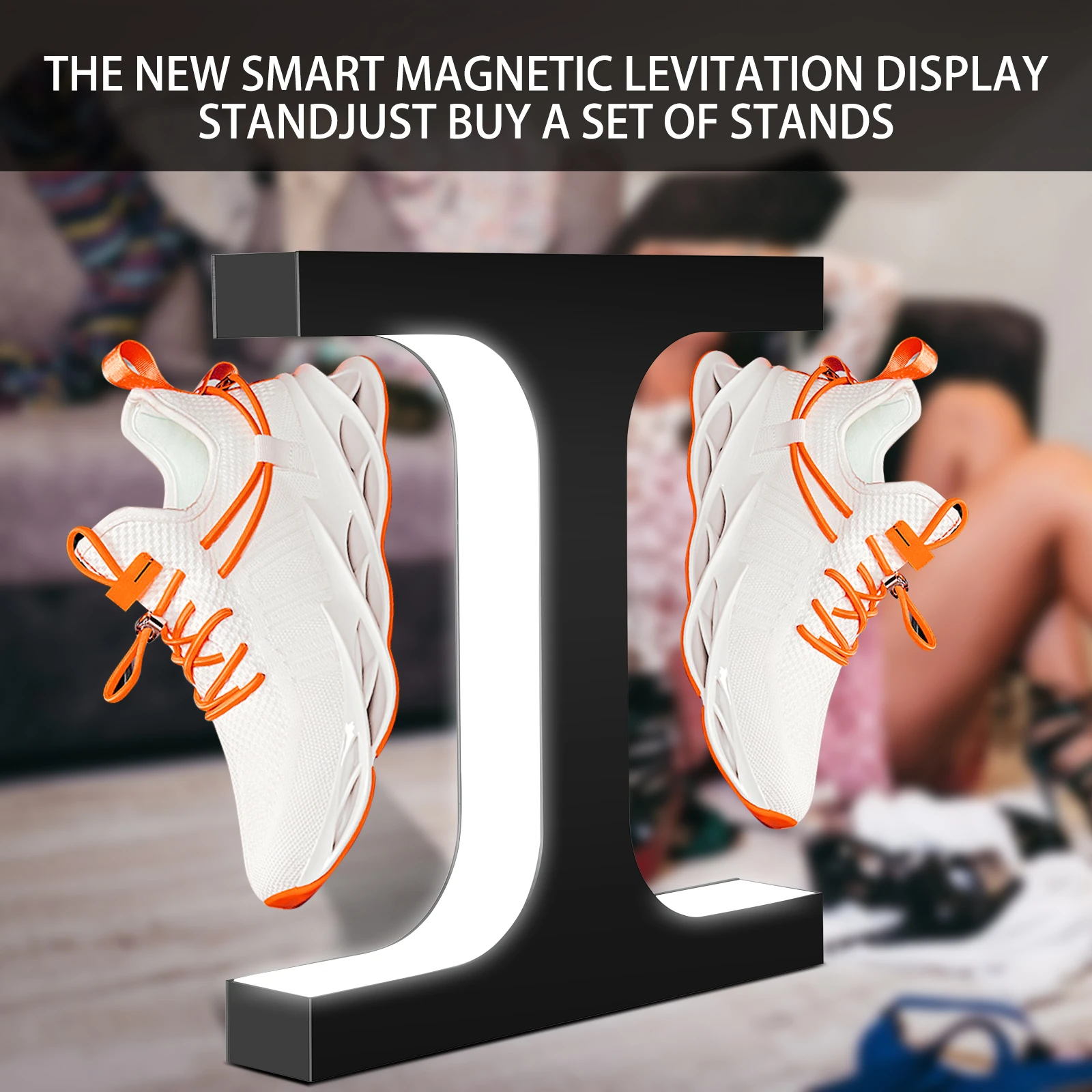 패션 자기 부상 스포츠 회전 신발 디스플레이 스탠드 Led 플로팅 신발 360 크리에이티브 신발 랙 플로팅 스탠드수납 홀더 And 랙 Aliexpress