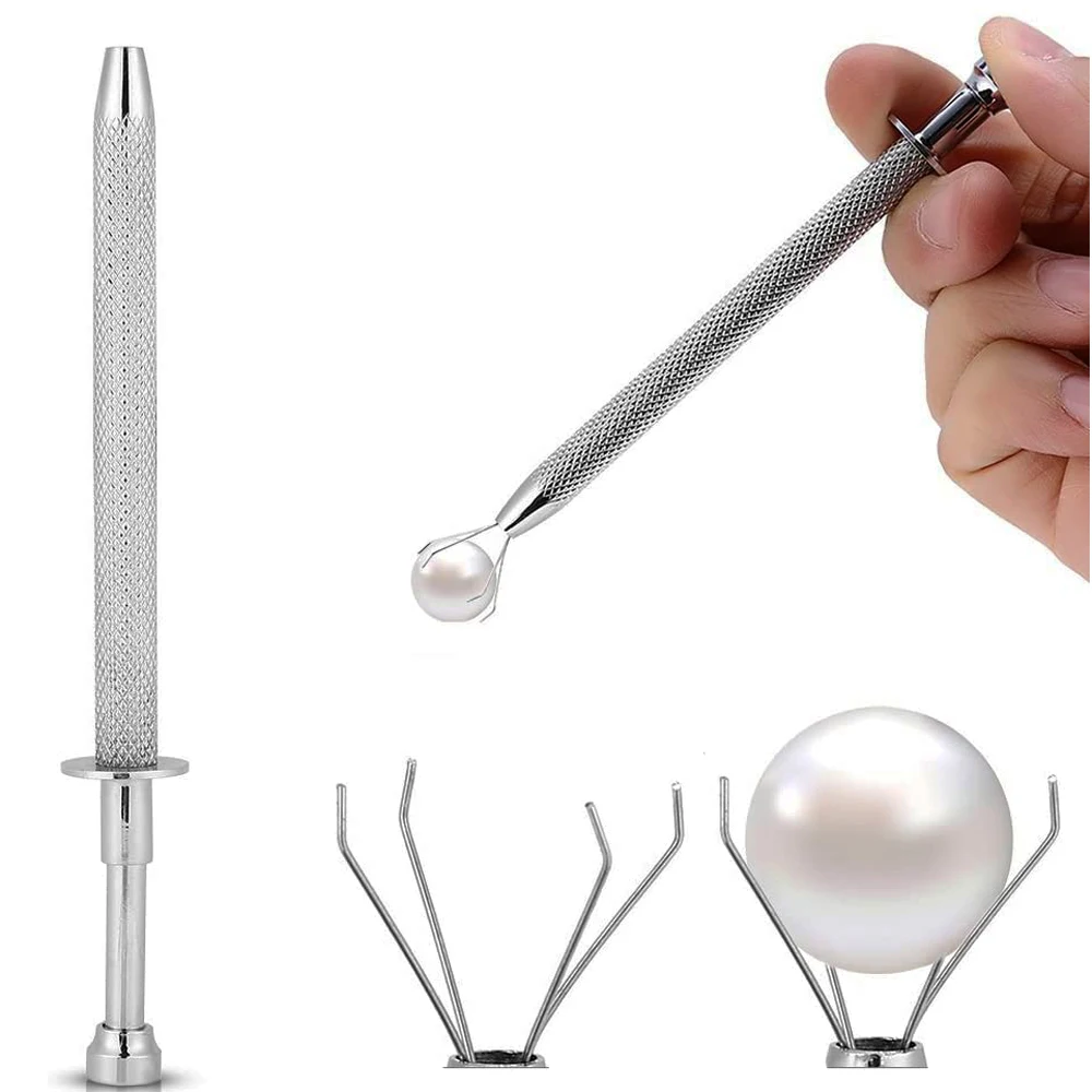 1pcs Professional Push in Syringe Type Quad Prong Small Bead Holder ...