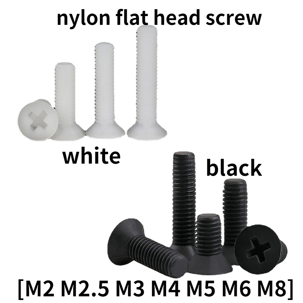 10-50pcs-M2-5-M3-M4-M5-M6-M8-Black-White-Nylon-Flat-Head-Machine-Screw.jpg