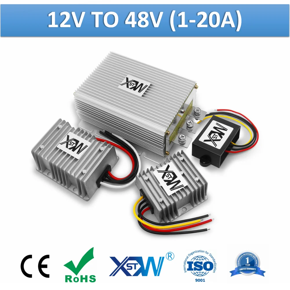 XWST DC DC 12v to 48v Step Up Converter 12vdc to 48vdc Voltage ...