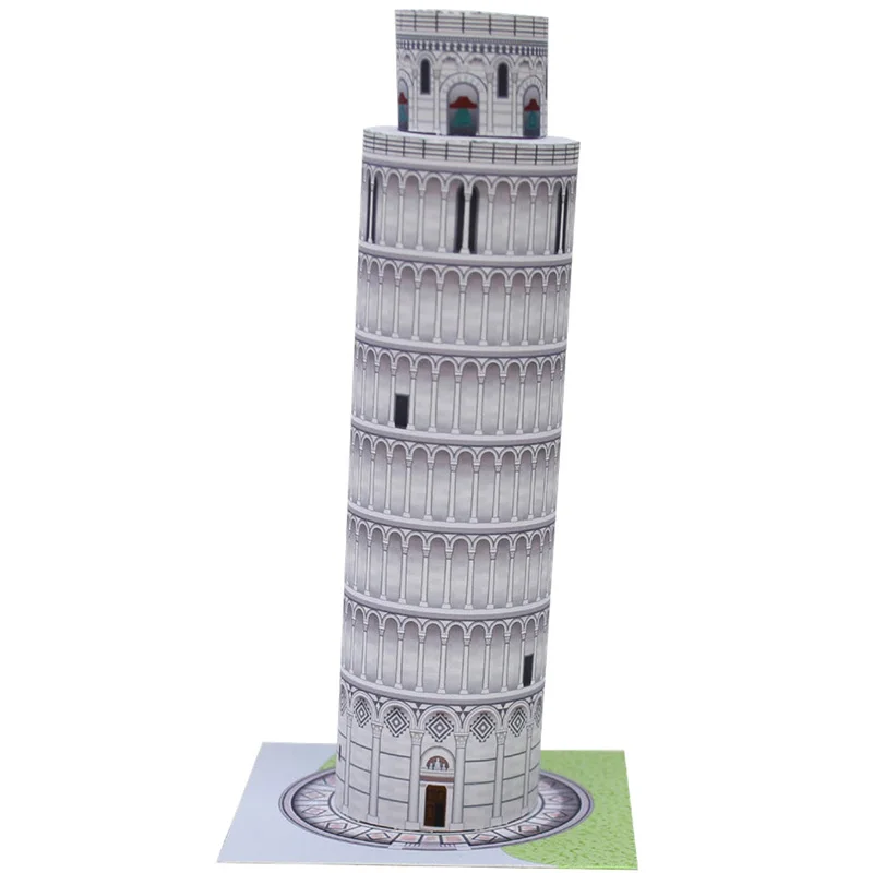 Italy Leaning Tower of Pisa Mini 3D Paper Model House Papercraft DIY ...