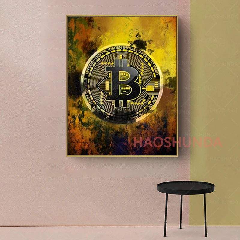 Inspirational Motivational Posters Bitcoin Canvas Painting Hodl Crypto ...