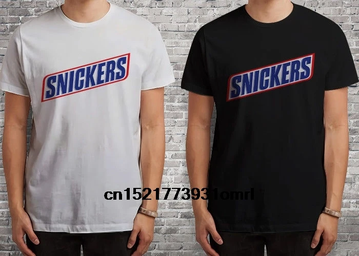 Men T shirt Snickers Chocolate Bar Logo s Cotton Casual O Neck Shirt ...