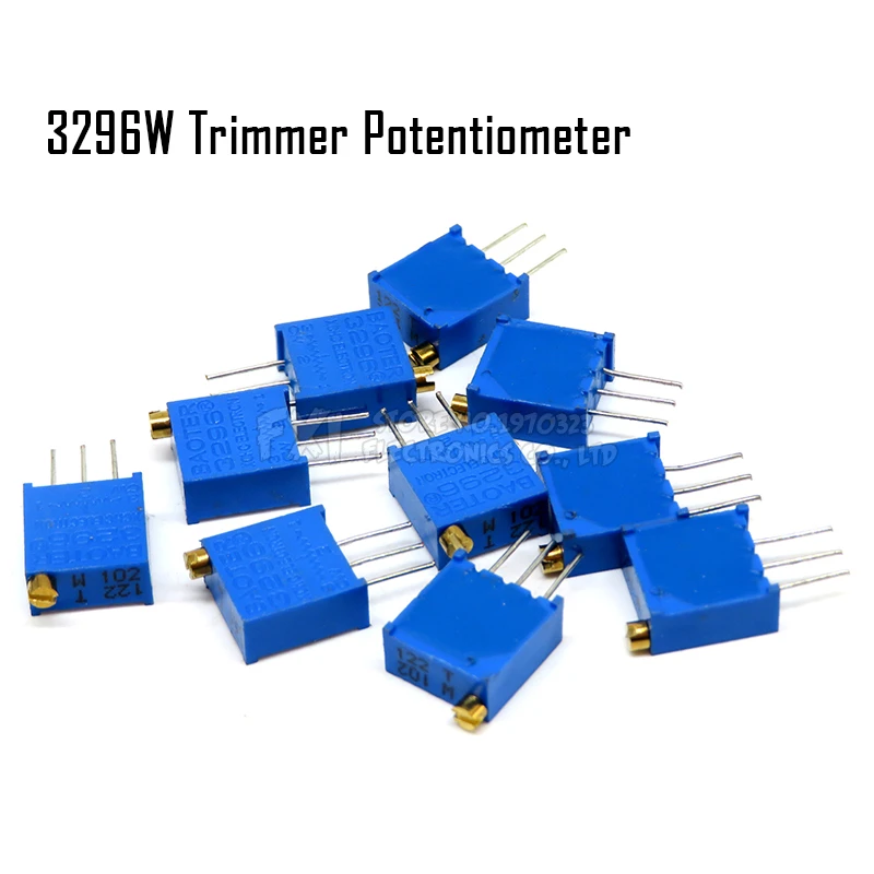 10pcs 3296w Potentiometer Precision Adjustable Resistance Multi-turn ...