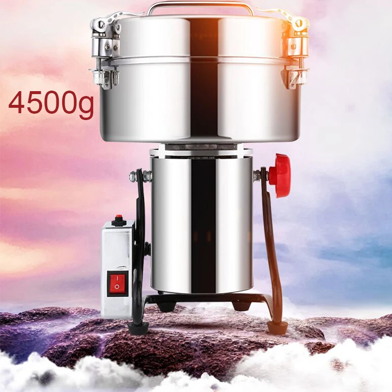 220V-4500G-Household-Commercial-Electric-Grains-Spices-Dry-Food-Grinder ...