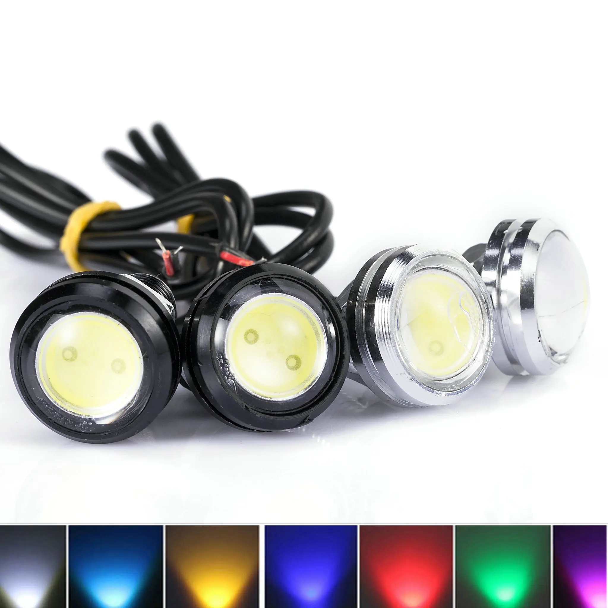10pcs 12V DC LED 18mm Eagle Eye Light High Power lamp Daytime Running ...