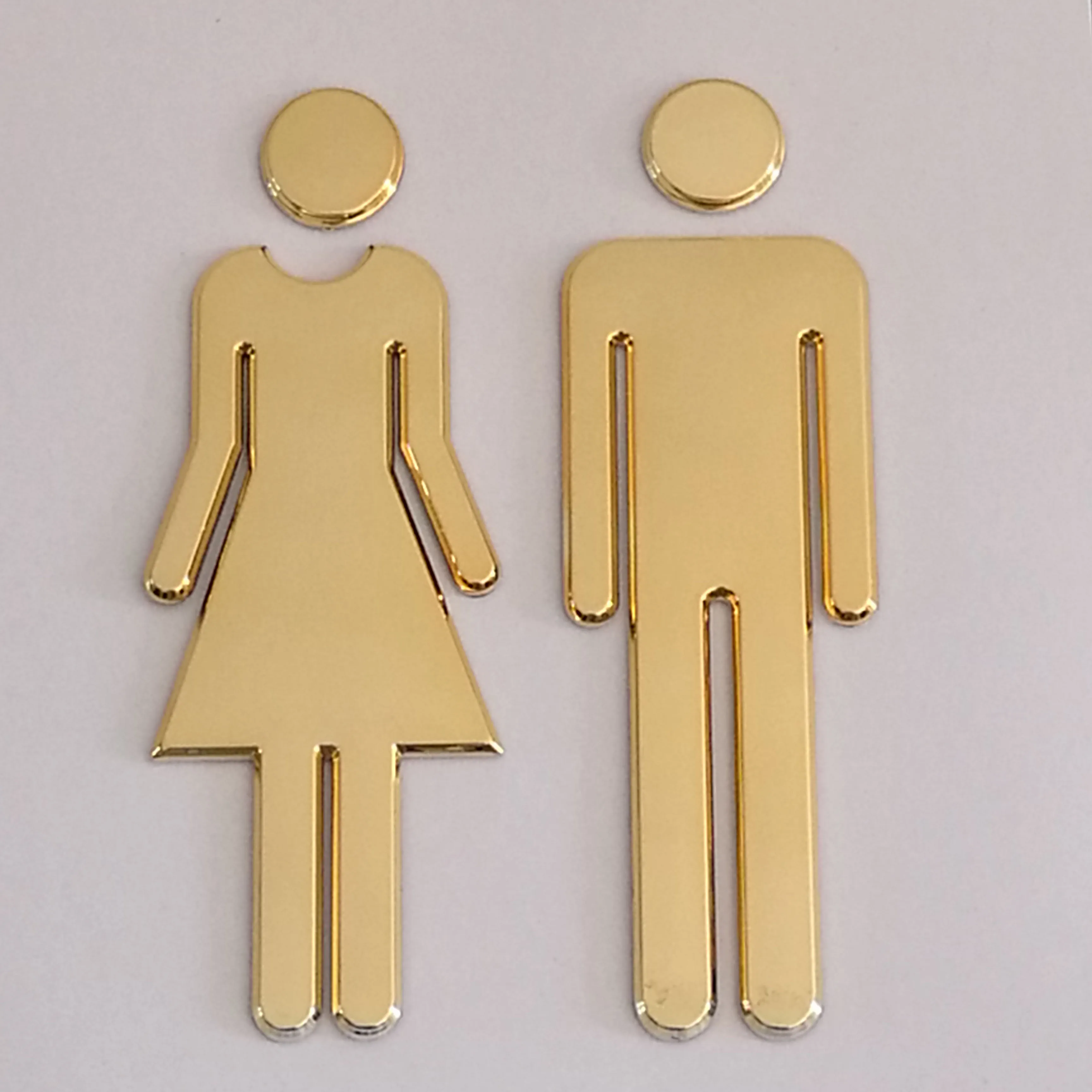 Custom 3D Domed Sticker Restroom WC Male Female Toilet Bathroom Symbol ...