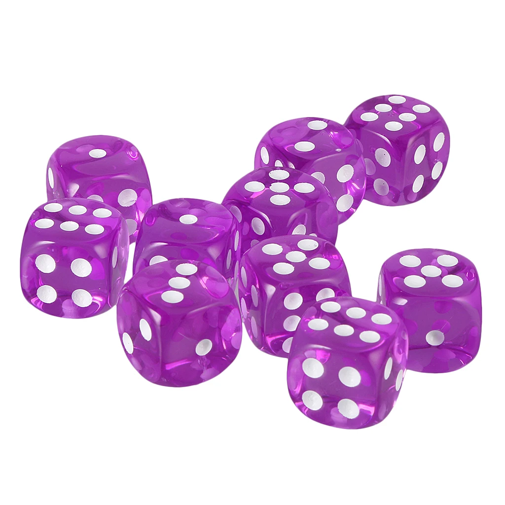 Online Sale, price comparison Lots 10 Dice D6 Six Side Spot Dice 16mm ...