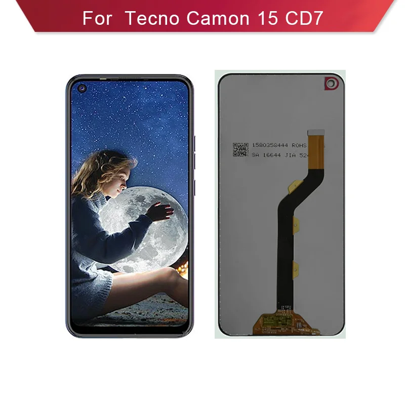 6.6 Inch Wholesale For Tecno Camon 15 Lcd Screen Cd7 Lcd Display Touch ...