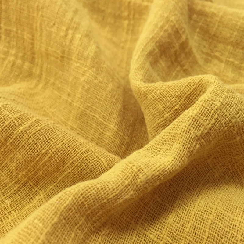 Bright Yellow Linen Fabric