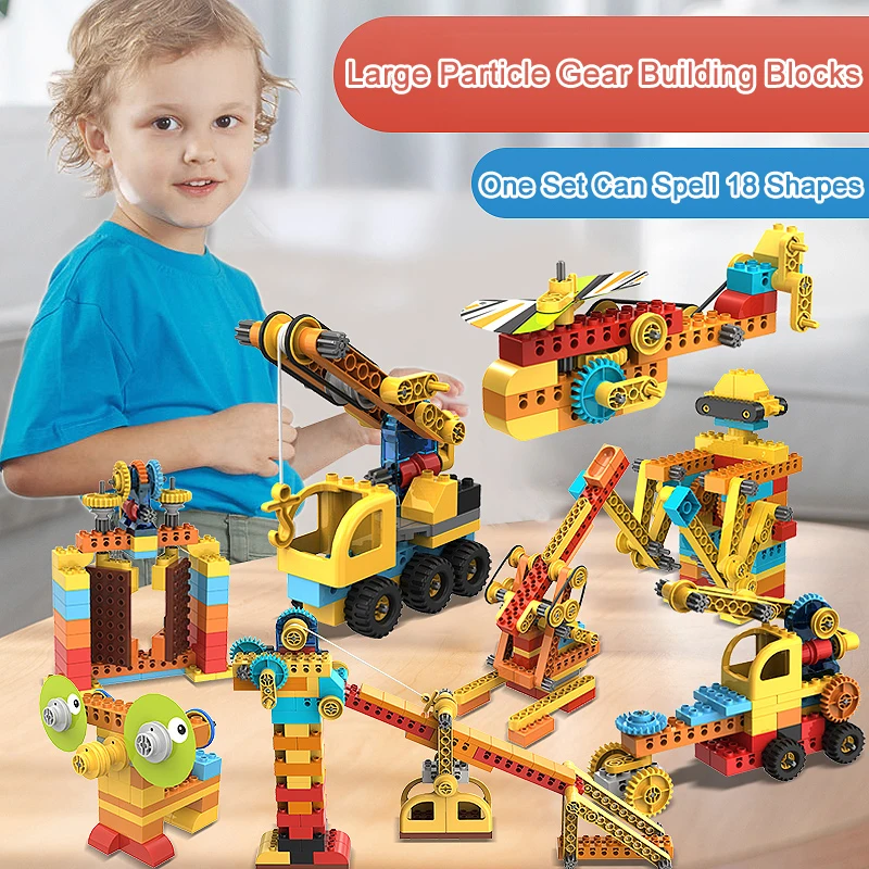 218pcs-Mechanical-Gear-Drive-Model-Building-Block-Engineering-Truck ...
