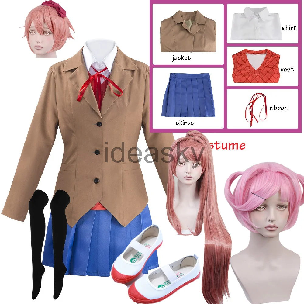 Sayori-Yuri-Natsuki-Monika-Cosplay-Costume-Doki-Doki-Literature-Club ...