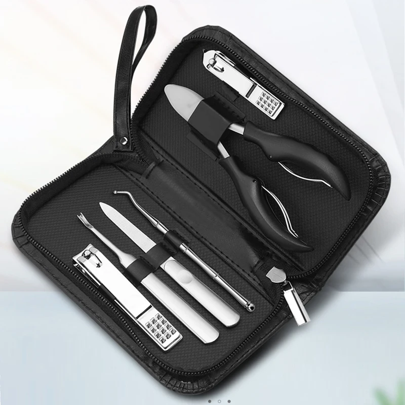 6 Teile/los Maniküre Set Pediküre Sets Nail Clipper Edelstahl Professionelle Nagel Cutter ...