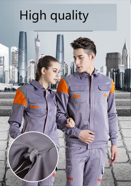 Working suits workwear clothes men women long sleeves workmen work ...