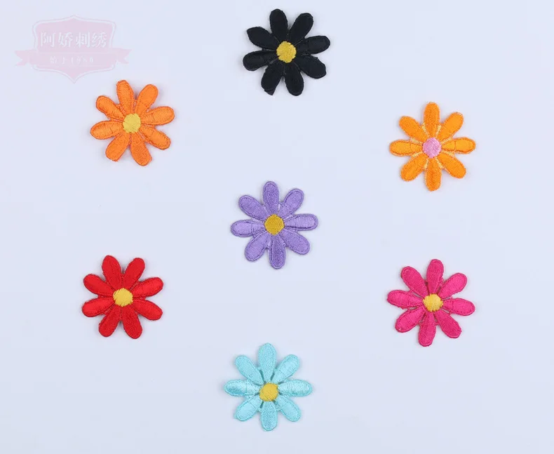 10pcs Bloom Patches Clothing Embroidery Patch Fabric Sticker Iron On ...