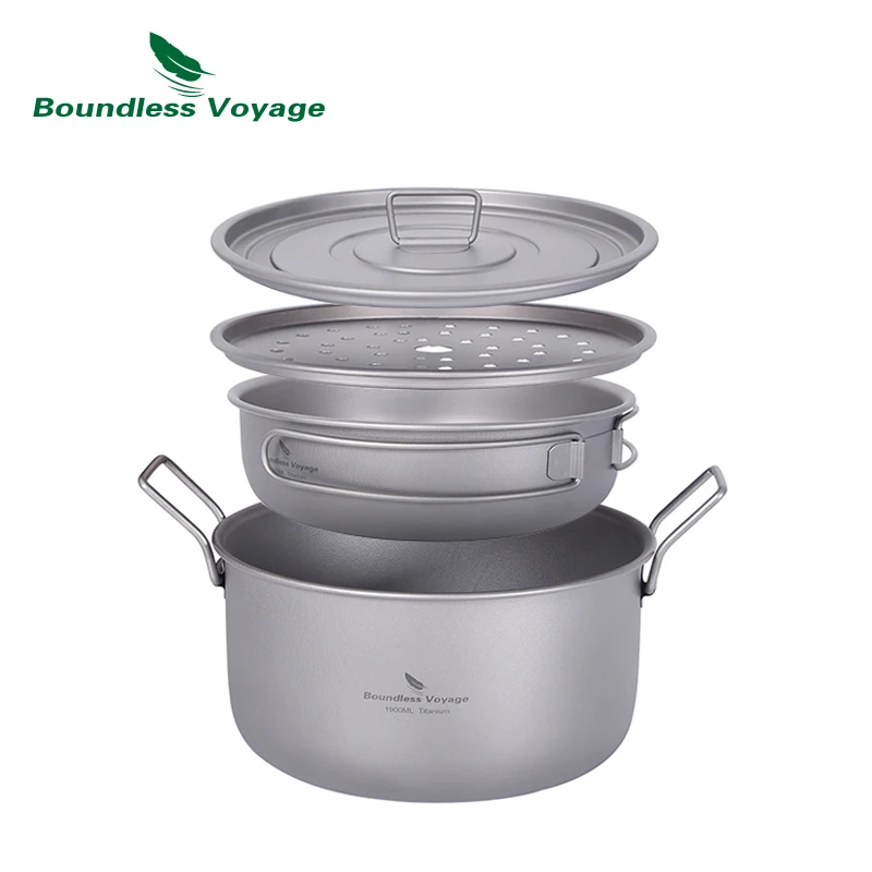 Titanium Pots Pans Set | Camping Titanium Pot Tray | Outdoor Titanium ...