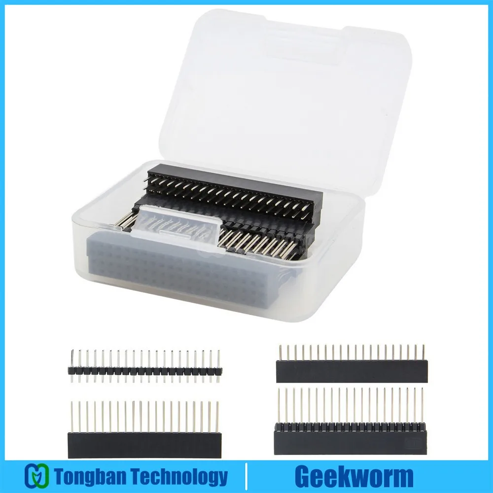 GPIO Kit de cabezal hembra de 2x20 pines, cabezal hembra apilable de ...