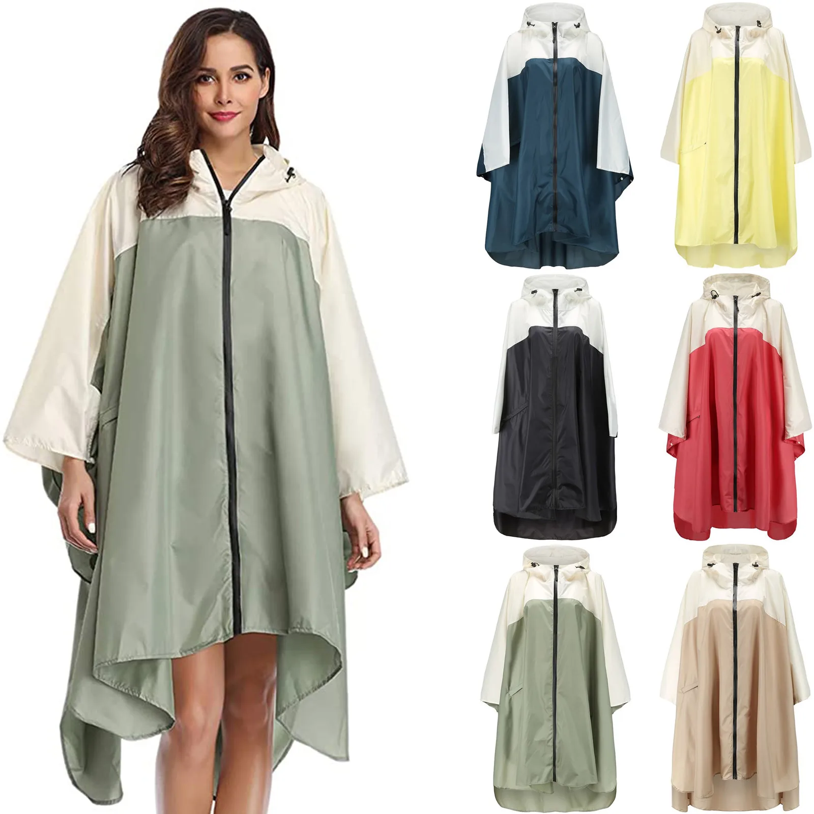 Raincoat Men And Women Outdoor Fashion Waterproof Lightweight Hooded ...