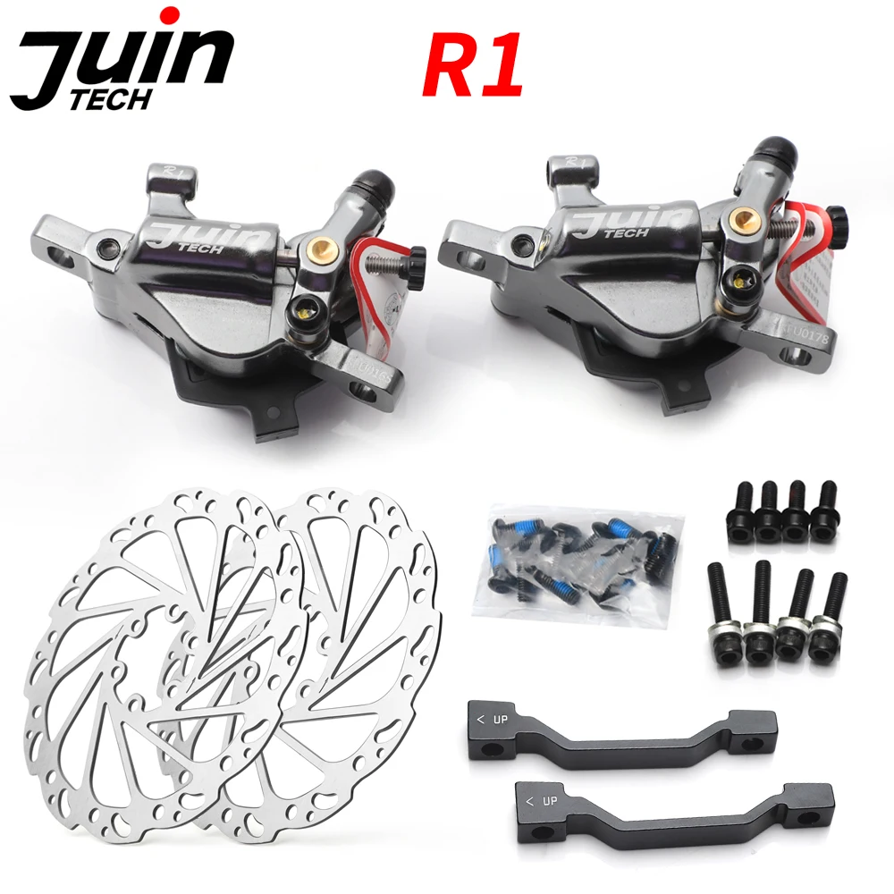 Juin Tech R1 bicycle disc brake caliper MTB line pull hydraulic brake ...