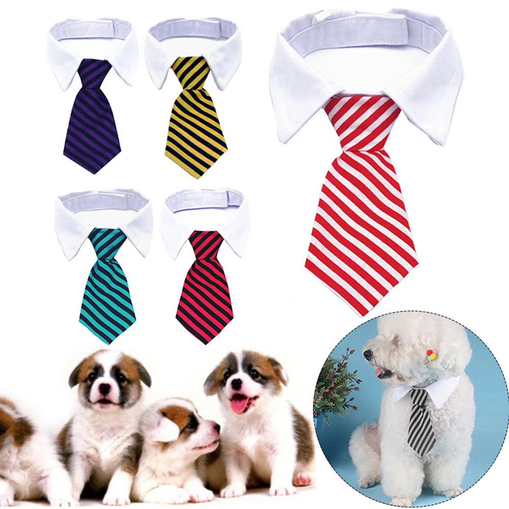 Corbata Formal para perro y gato, pajarita a rayas negras y rojas ...