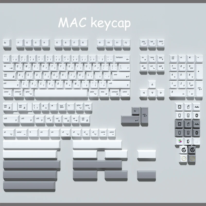 Mac XDA Keycap Set, Mechanical Keyboard PBT Keycaps, Minimalist Mac ...