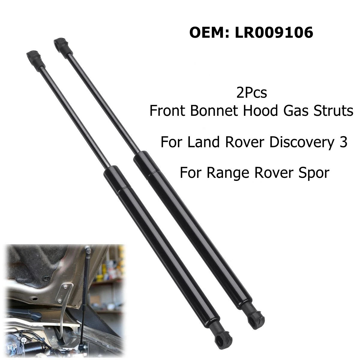 Lr009106 Bkk780010 32030482 2pcs Front Bonnet Hood Gas Struts For Land ...