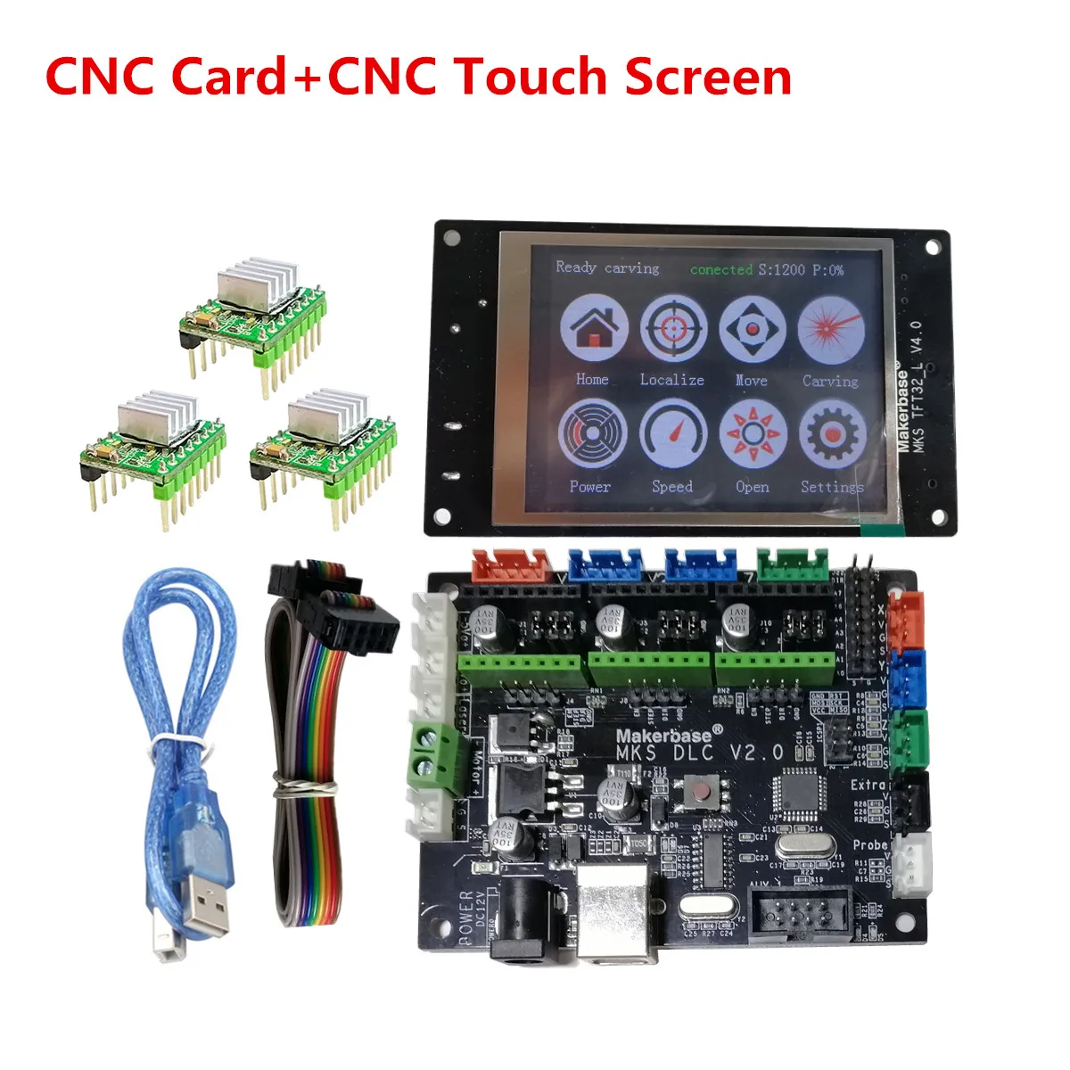 Cnc Offline Control Board Mks Dlc V2.0 + Tft32 Cnc Display Diy Parts ...