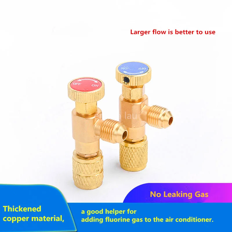 2pcs Refrigeration Charging Air Conditioning Adapter For R410a R22 1/4 ...