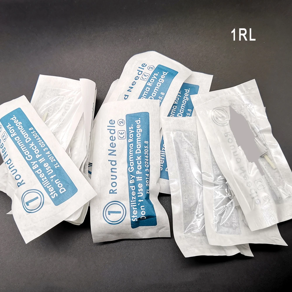 50pcs 1RL Needle Cartridges For Eyebrow Eyeline Lip Permanent Makeup ...